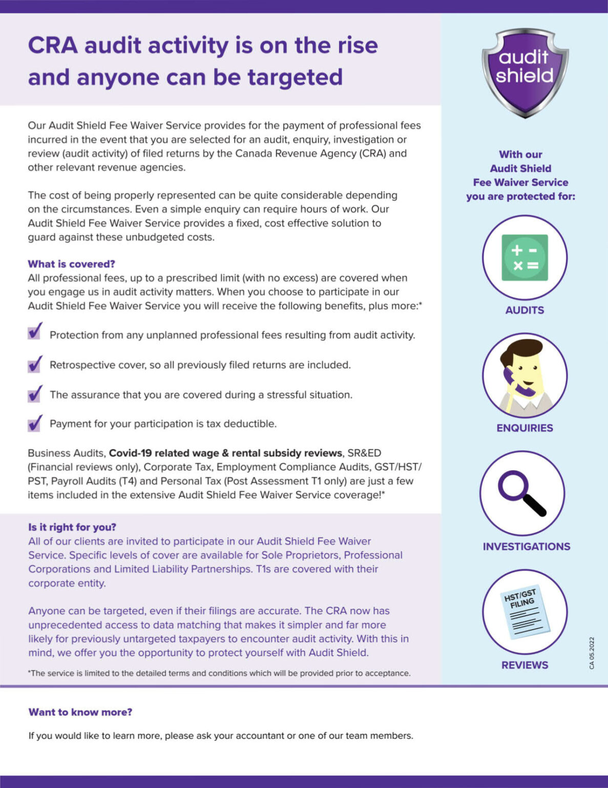 Audit Shield - FAQ's - Winston & Company